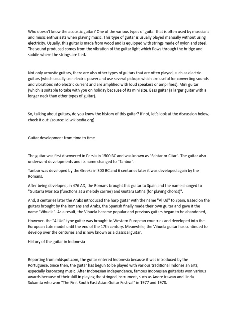 The Guitar Pdf Guitars String Instruments