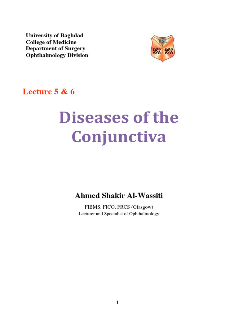 Conjunctival Disorders: Symptoms & Management | PDF | Clinical Medicine ...