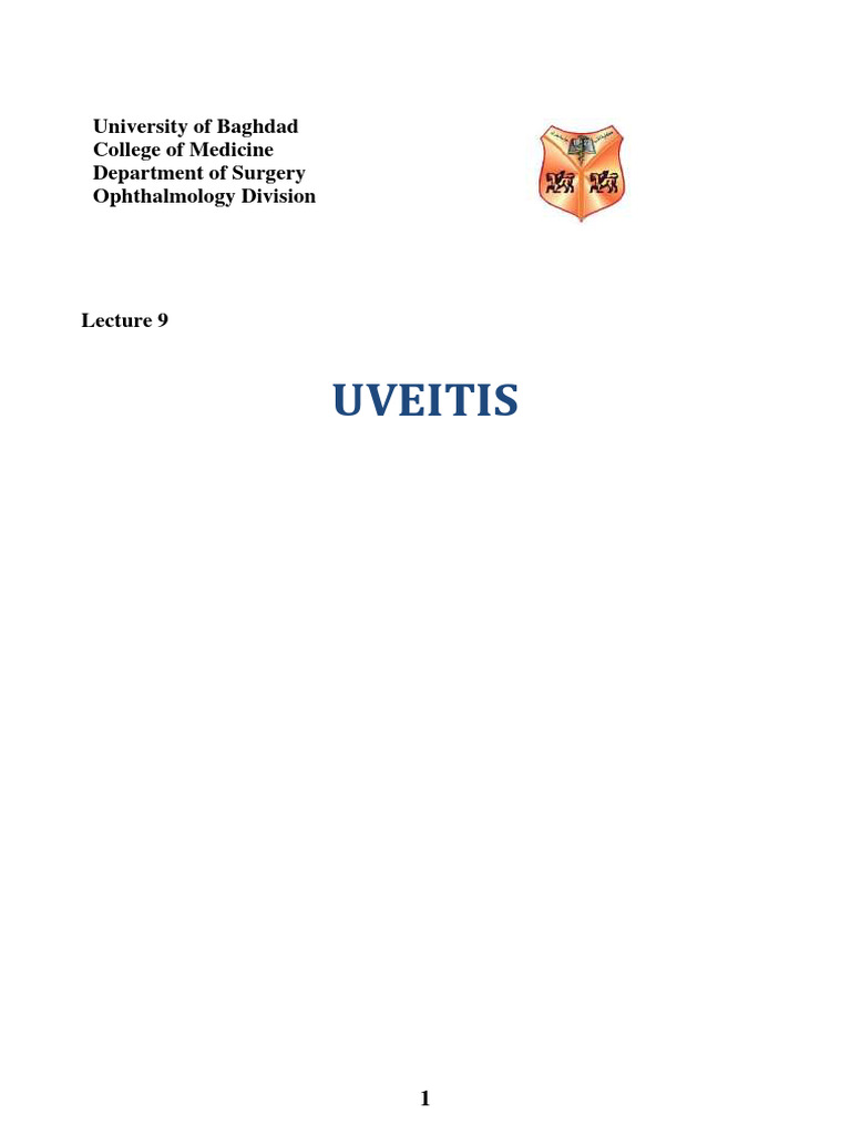 Understanding Uveitis and Its Complications | PDF | Glaucoma | Medical ...