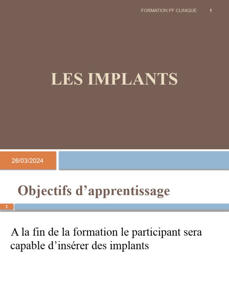 Les Implants PF OK | PDF | Contraception | Reproduction humaine