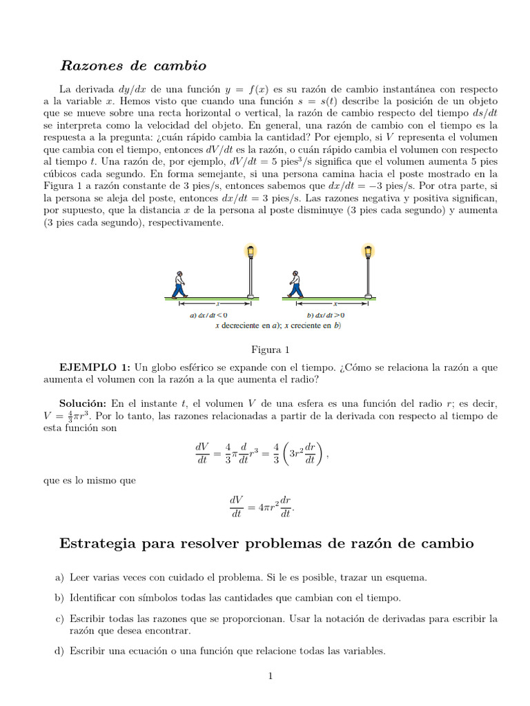 Razón de Cambio | PDF | Ecuaciones | Variable (Matemáticas)