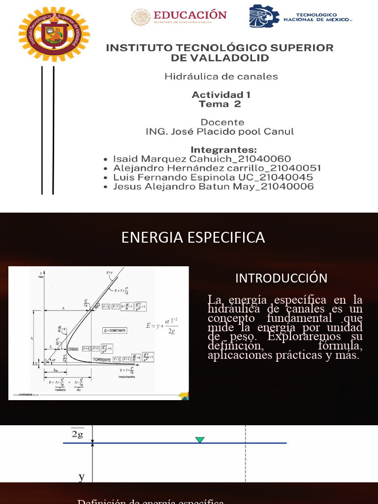 Energia Especifica | PDF | Agua | Canal