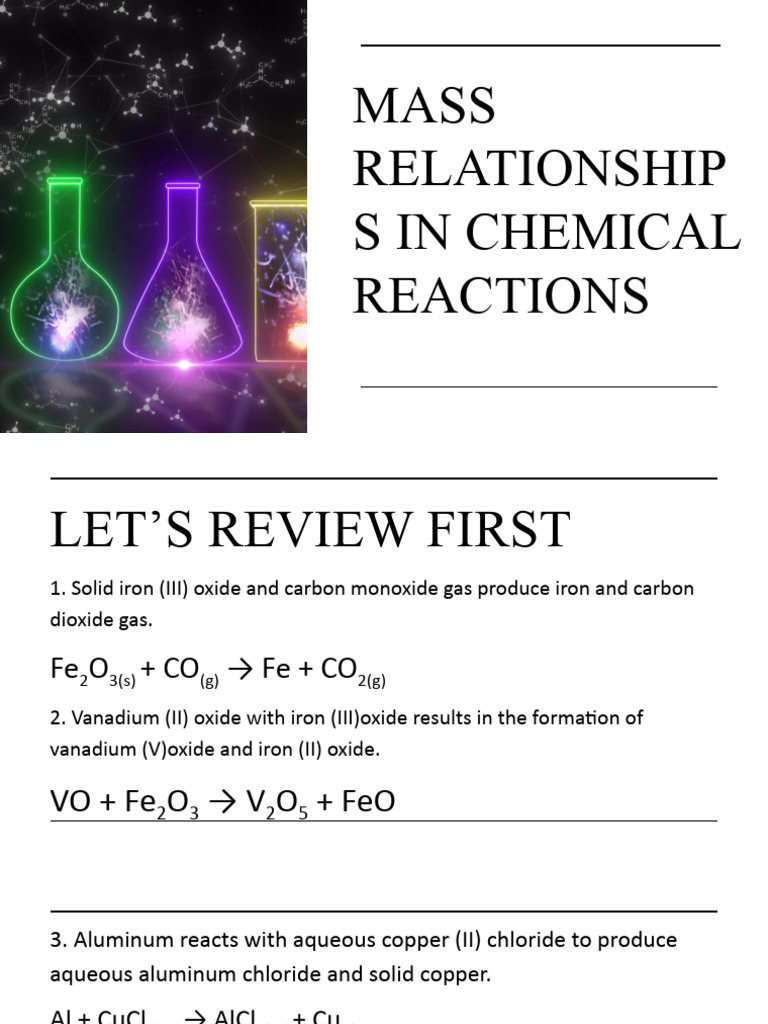 Mass Relationships in Chemical Reactions | PDF | Mole (Unit) | Oxide