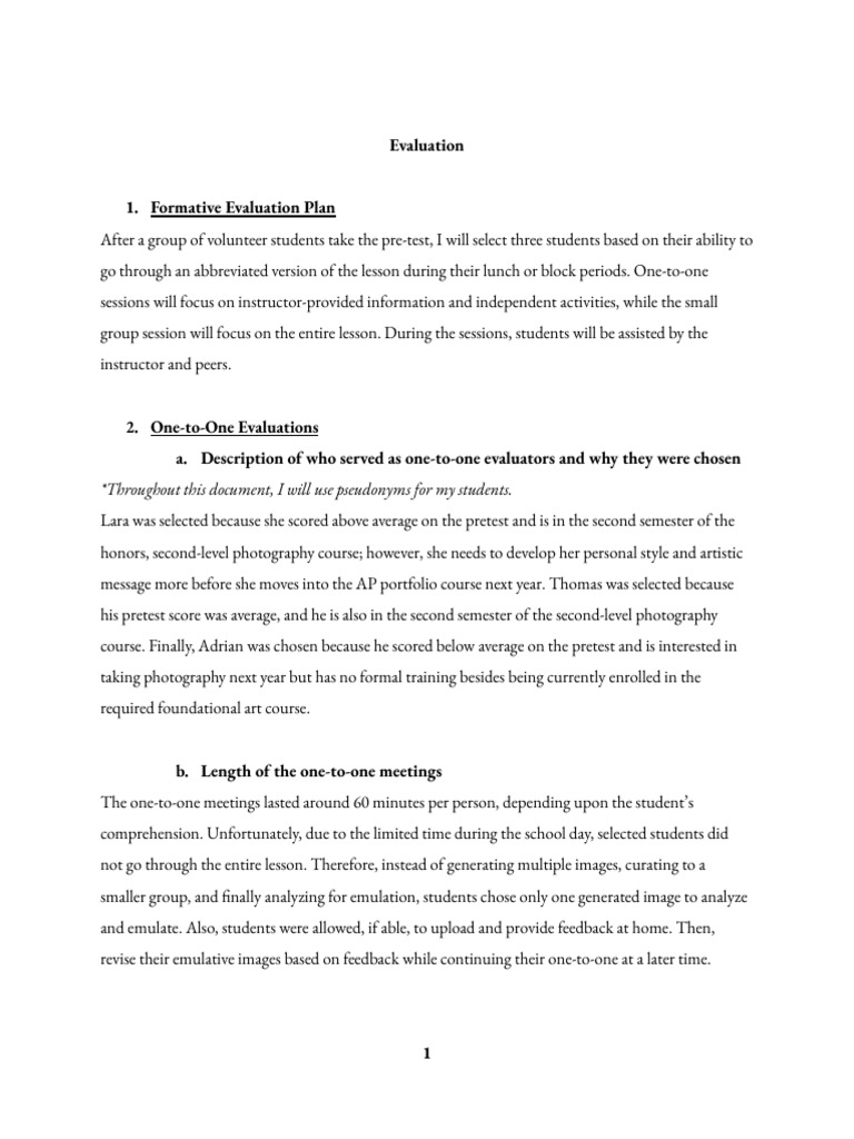 Capstone Eval Plan and Form Eval 1 | PDF | Camera | Shutter Speed