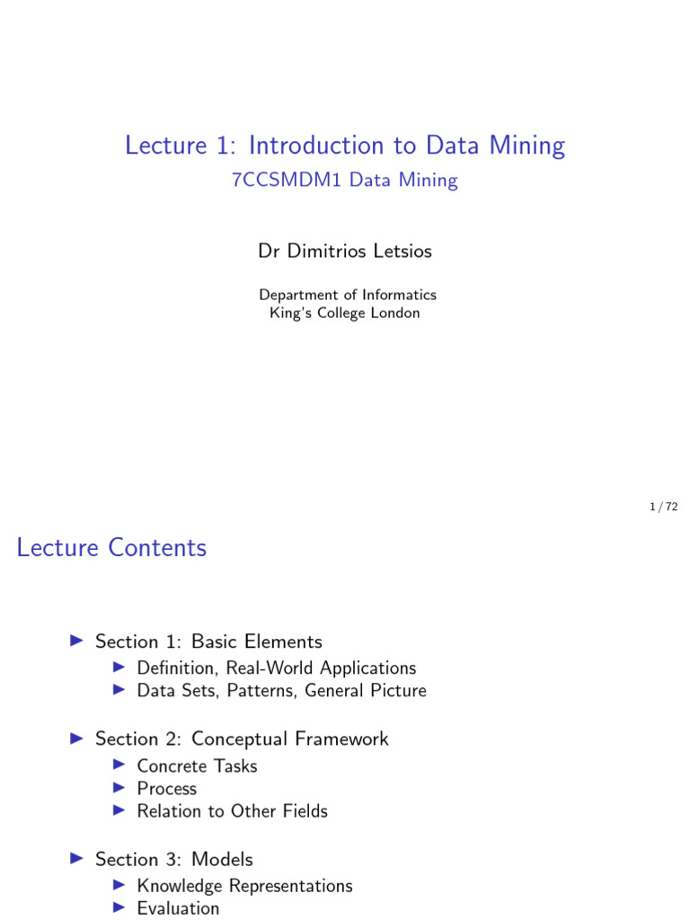 Lec 1 | PDF | Machine Learning | Conceptual Model
