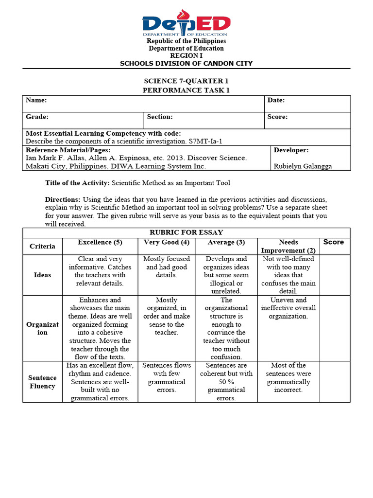 Performance-Task-1_Science | PDF