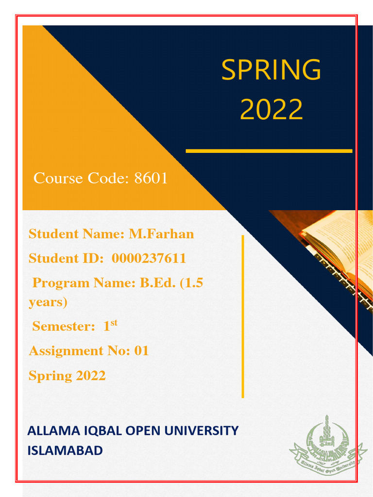 8601-1 M.Farhan | PDF | Motivational | Motivation