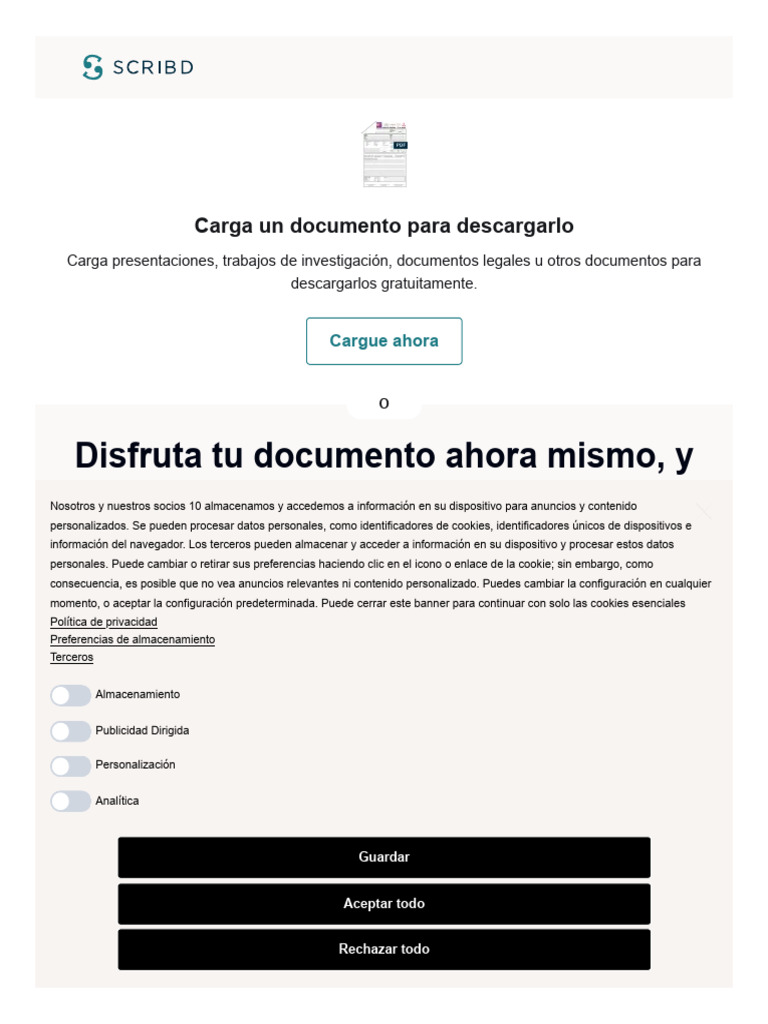 Descarga Documentos Gratis en Scribd | PDF | Cookie HTTP | Privacidad en internet