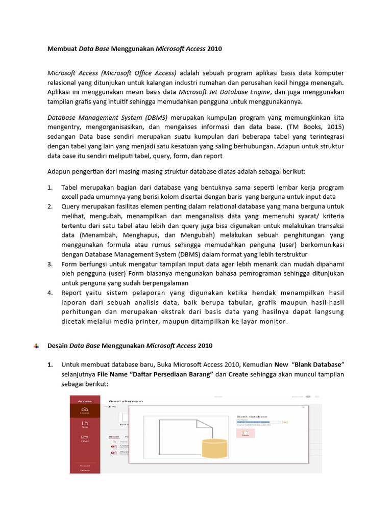 Desain Data Base Access | PDF