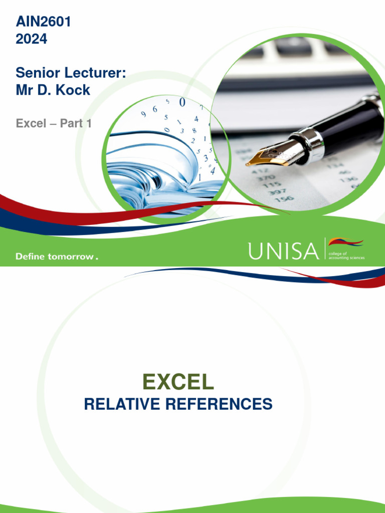 AIN2601 Discussion Class Mar 2024 Excel - All Regions (Session 1) | PDF ...