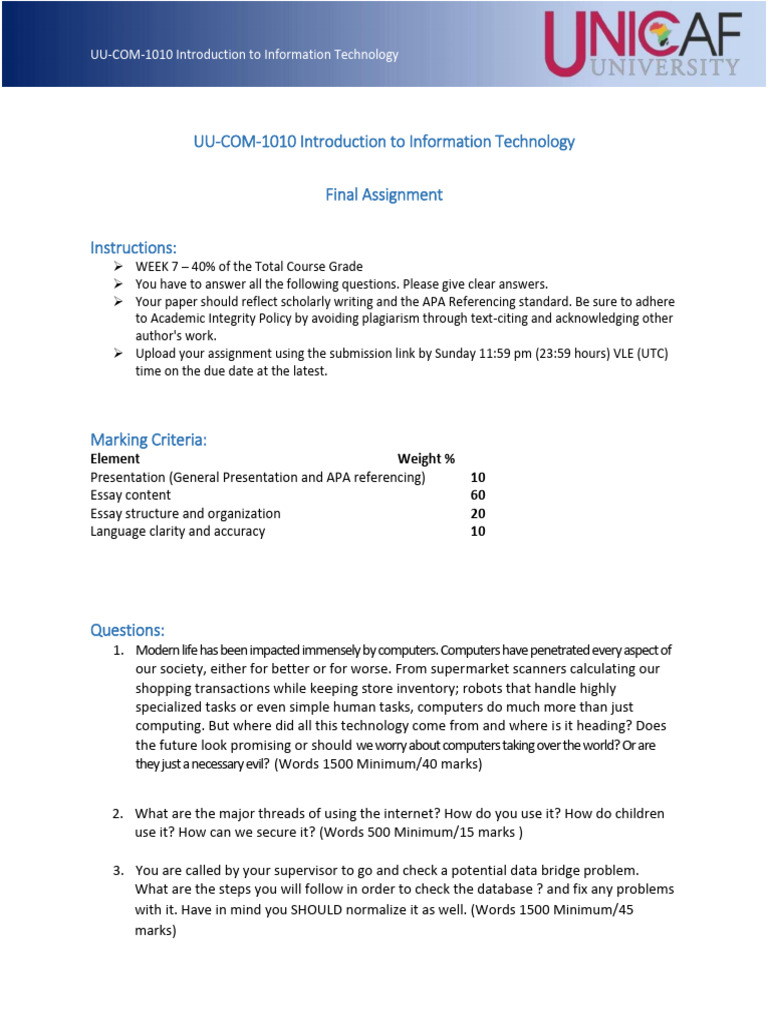 Assignment 3 Brief Pdf