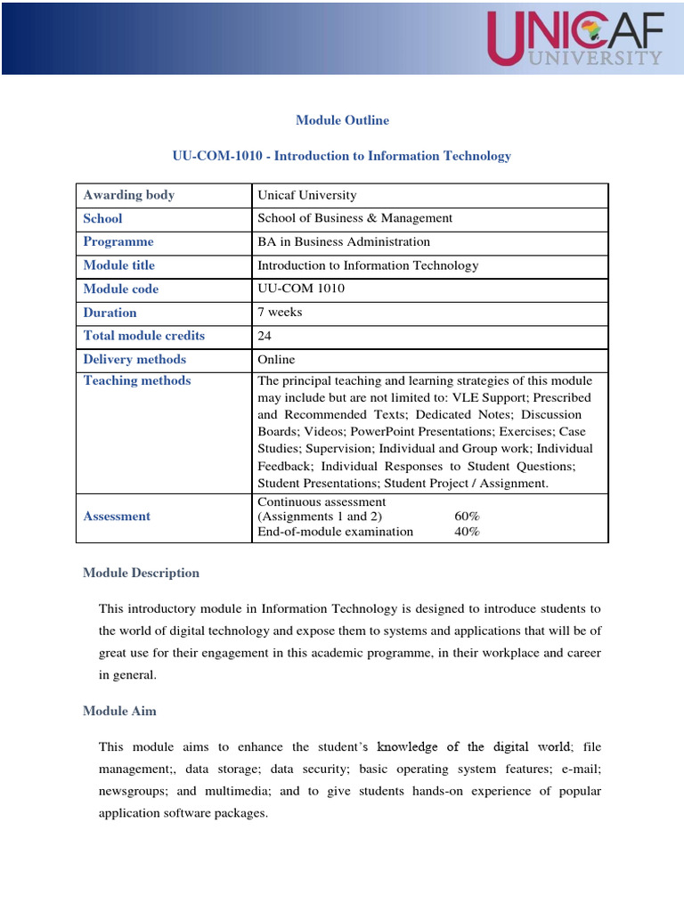 Module Outline | PDF | World Wide Web | Internet & Web