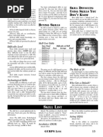 GURPS Character Sheet | PDF | Entertainment | Role Playing Games