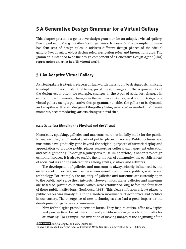 A Generative Design Grammar For A Virtual Gallery | PDF | 3 D Computer ...