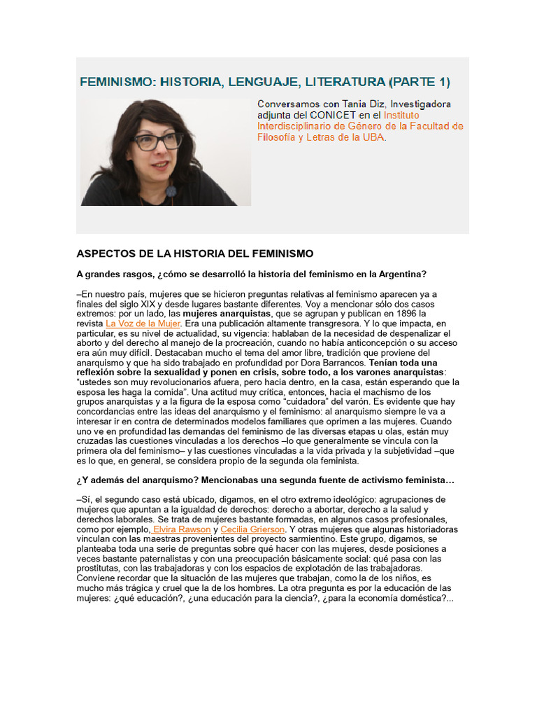 Diz Tania - Feminismo - Historia, Lengua - 231003 - 192818 | PDF ...