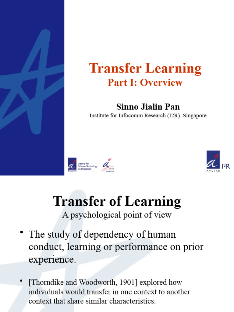 Transfer Learning | PDF | Principal Component Analysis | Learning