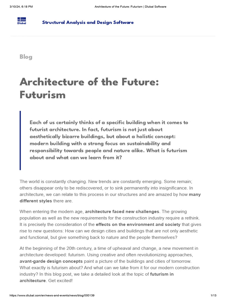 Architecture of The Future - Futurism | PDF | Art