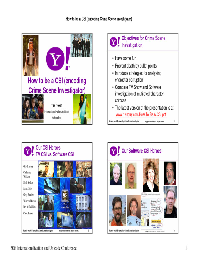 How To Be A CSI | PDF | Character Encoding | Code
