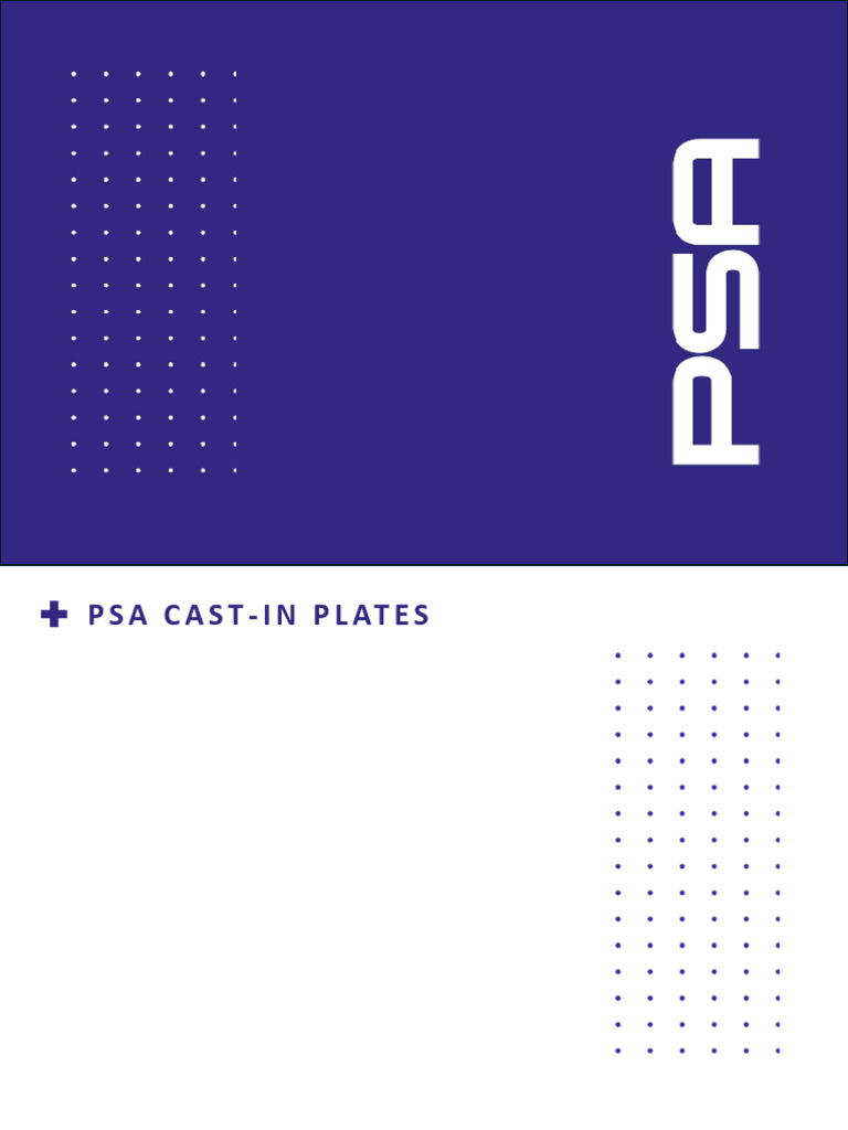 PSA Cast-In Plates - Technical Data Sheet | PDF | Precast Concrete ...