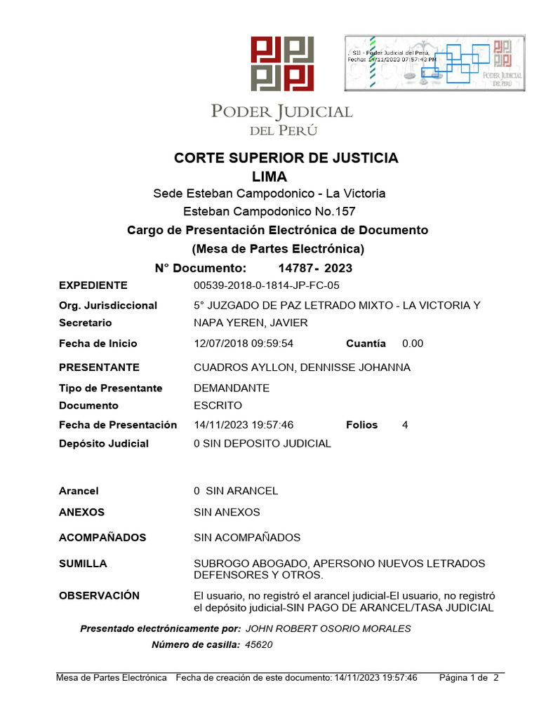 Lima Corte Superior de Justicia: Esteban Campodonico No.157 Sede ...