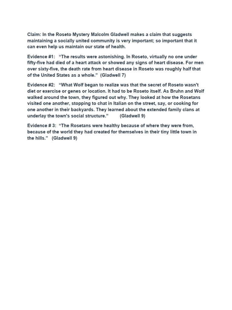 The Roseto Effect: Community Health Insights | PDF | Social Science ...