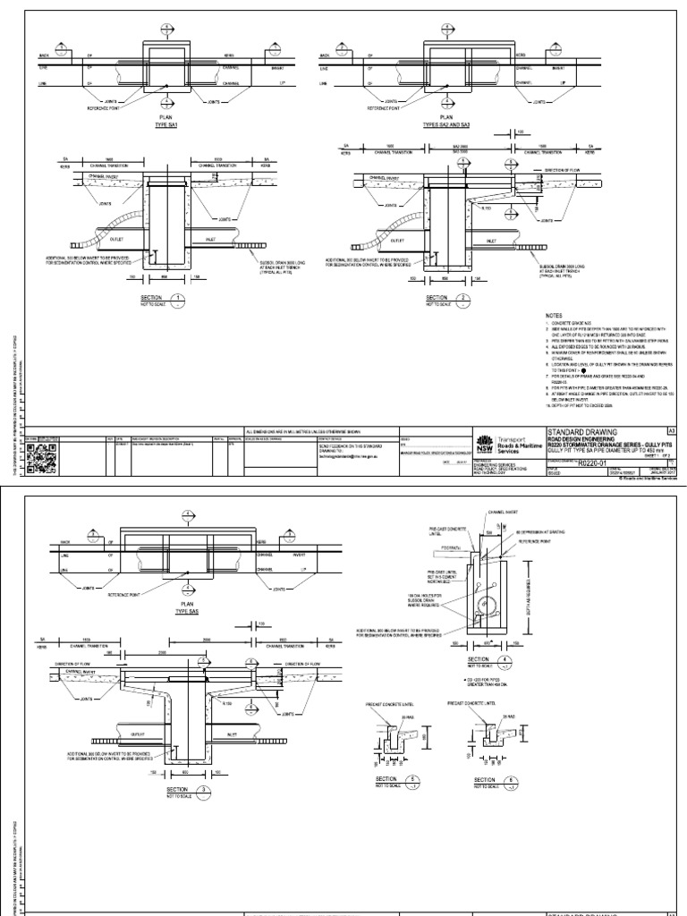 NSW Standard Drawings For Pits | PDF | Building Engineering | Building ...