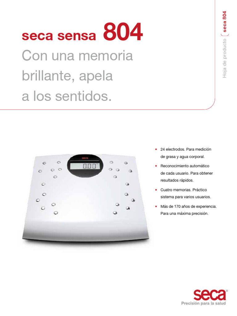 Báscula Seca Sensa 804: Medición Precisa | PDF | Medición