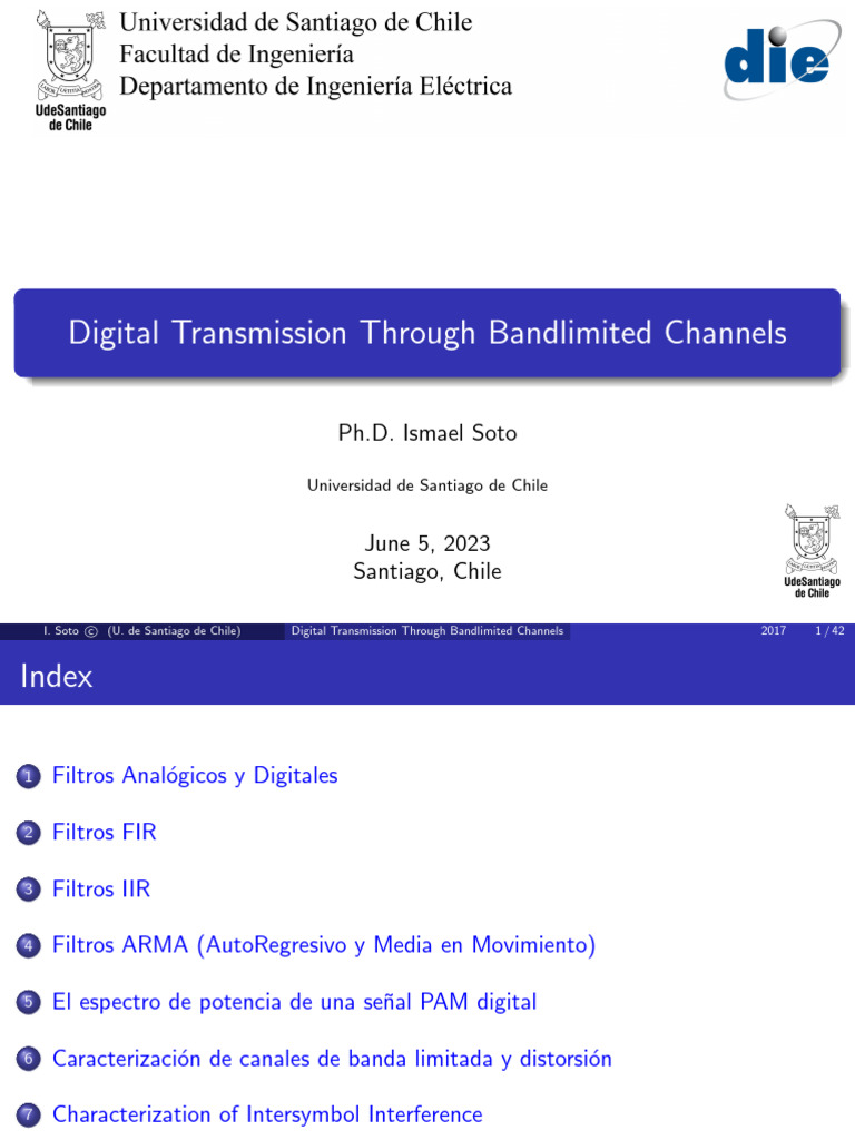 4 Digital Transmission Through Bandlimited Channels U4 | PDF | Filtro ...