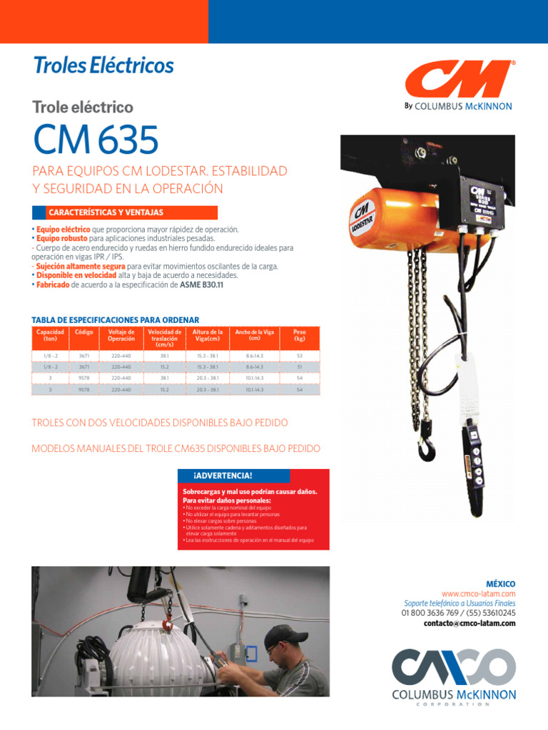 CM 635 Ficha Tecnica | PDF