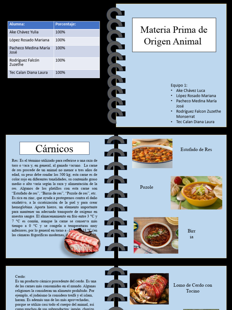 Alimentos y carnes de origen animal | PDF | Carne | Yogur