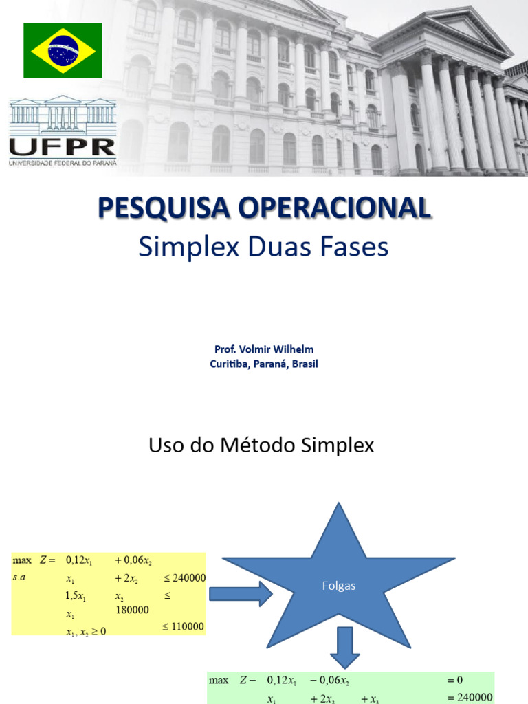 Simplex Duas Fases | PDF | Análise | Matemática aplicada