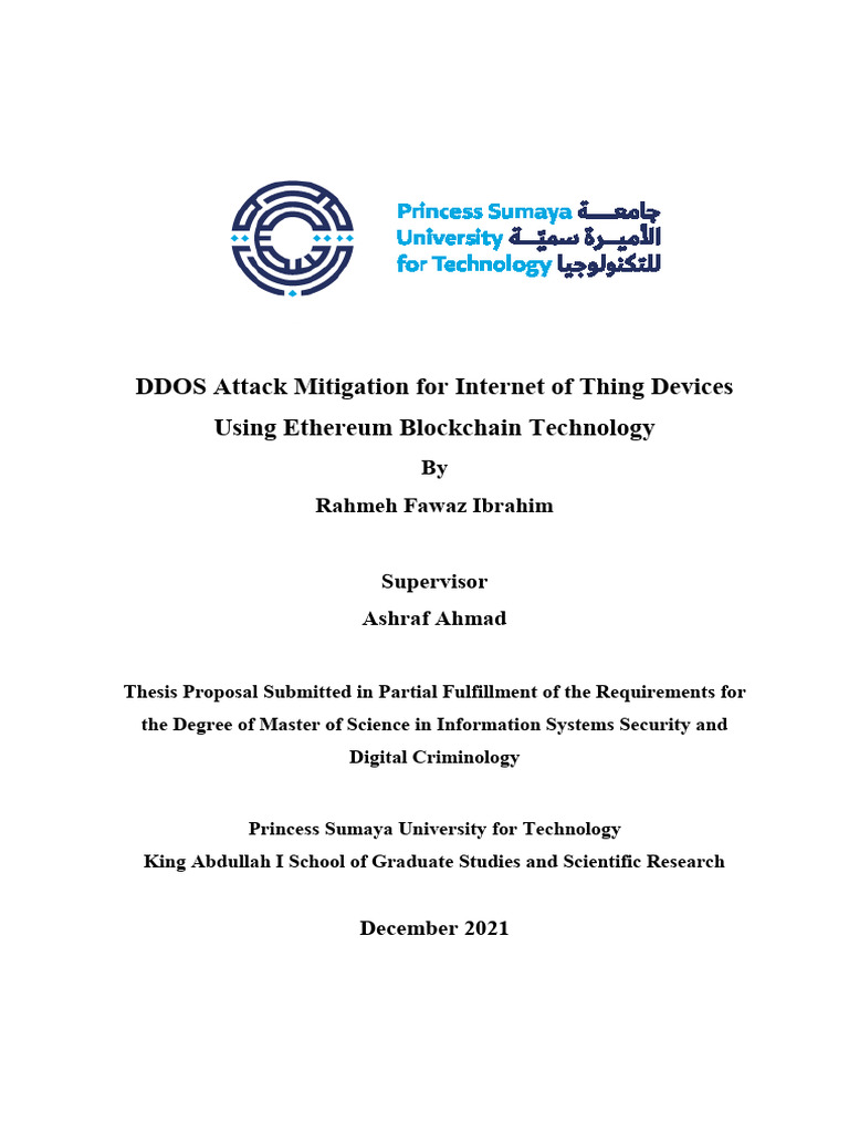 Mitigation Ddos Attack On Application Layer For Iot Devices Using Etherum Blockchain Technology