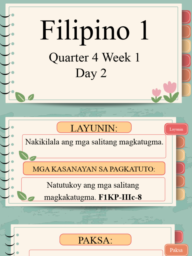 Q4 PPT Filipino1 WK1 D2 | PDF