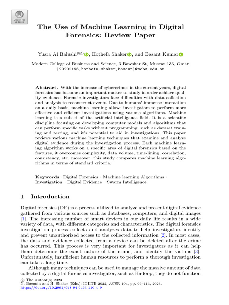 125984186 | PDF | Machine Learning | Digital Forensics