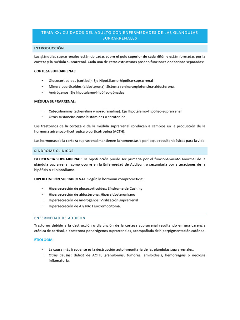 Tema 20 Eai | PDF | Glándula suprarrenal | Hormona adrenocorticotrópica