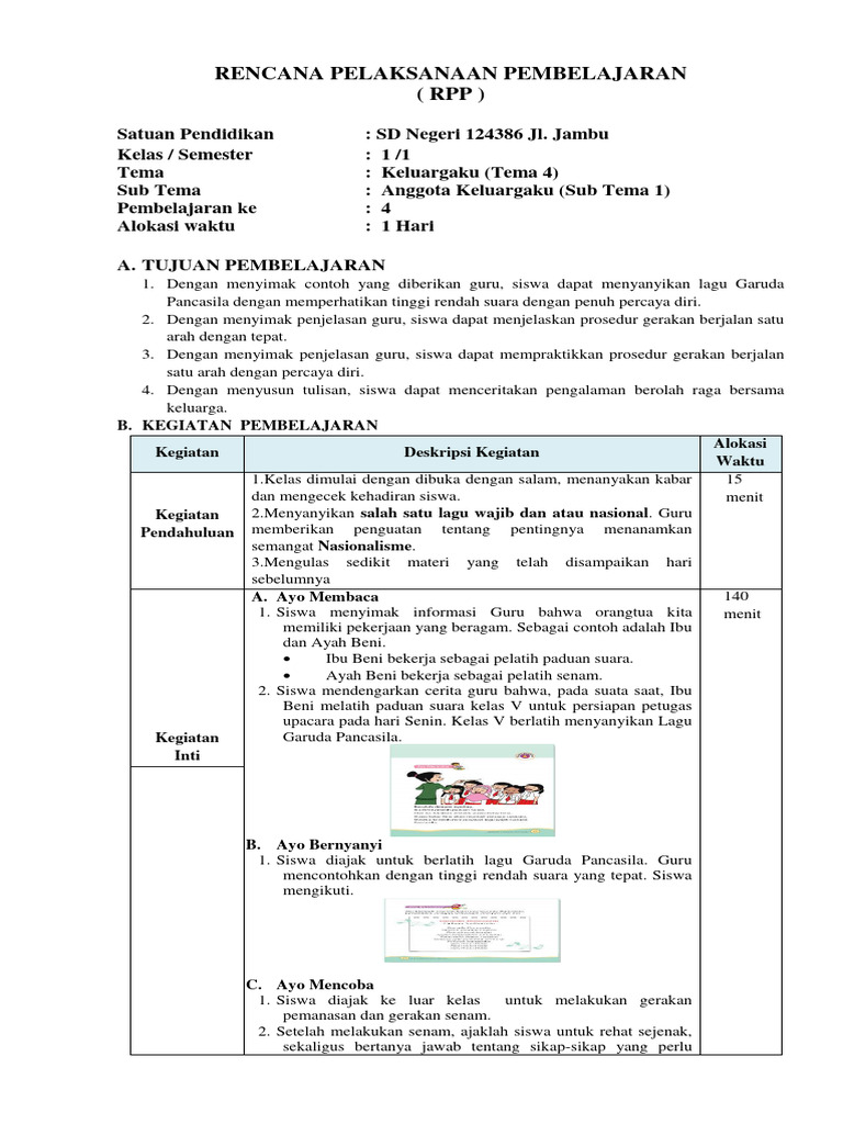 RPP Eslin Kelas 1 Acc | PDF