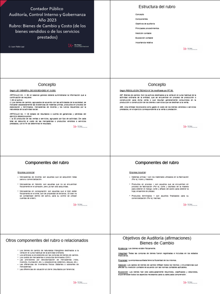 Resumen Bienes de Cambio | PDF | Contabilidad | Contador