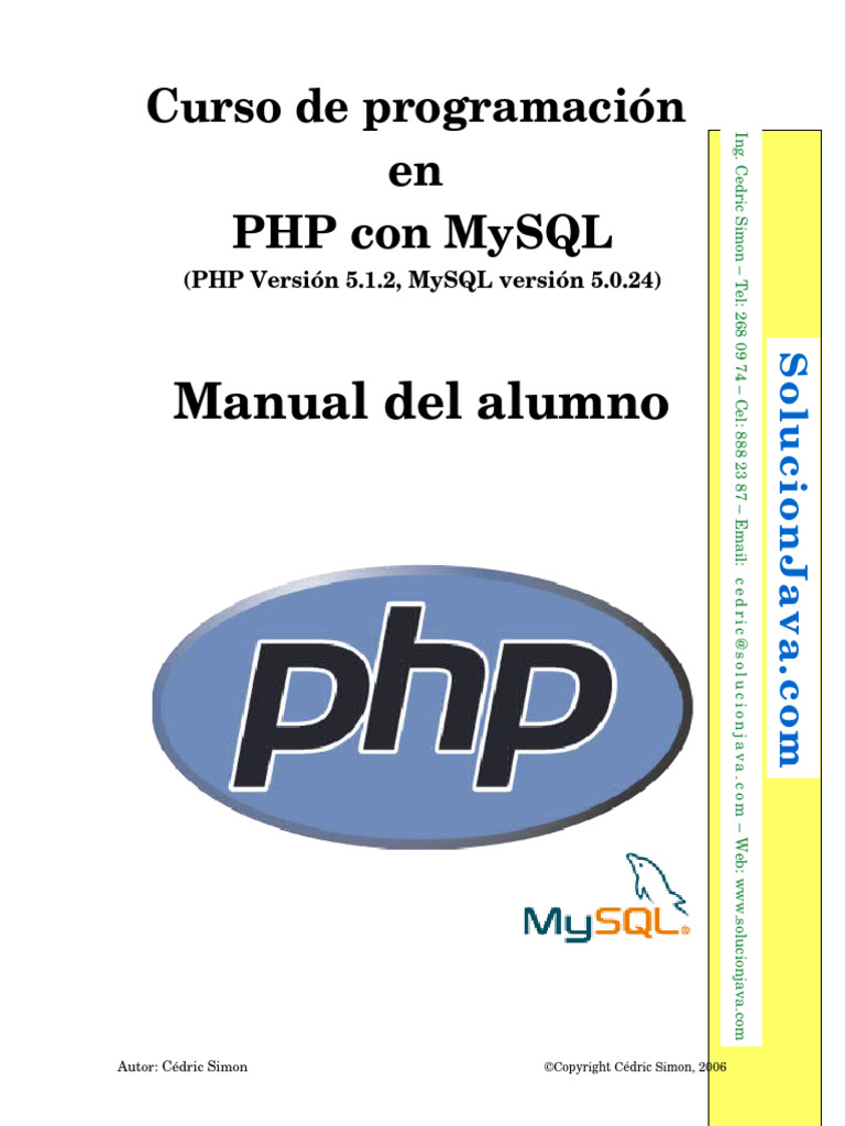 Manual de Programacion Con PHP y MySQL | PDF | Redes | Internet y web