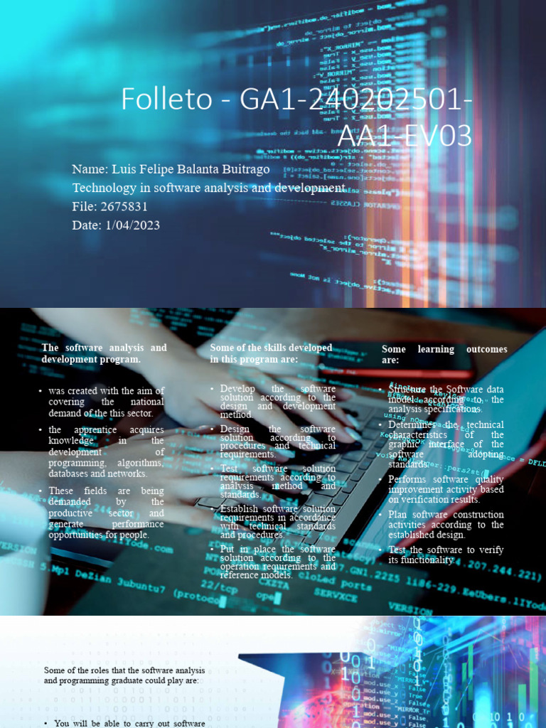 GA1-240202501-AA1-EV03 Folleto | PDF | Software | Computer Programming