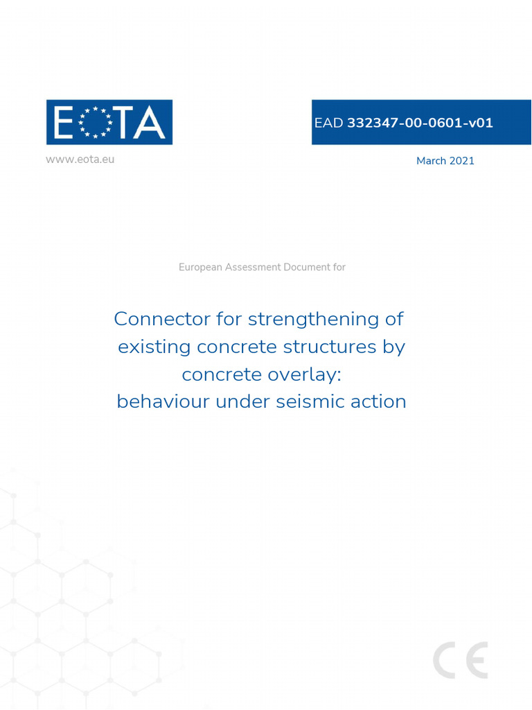 2021 - EAD - Connector For Strengthening of Existing Concrete Structures by Concrete Overlays ...