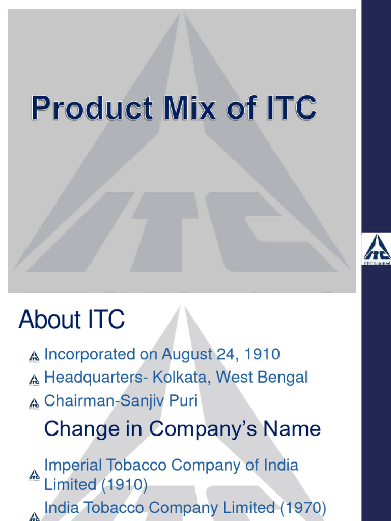 ITC Product Mix | PDF | Cuisine | Foods