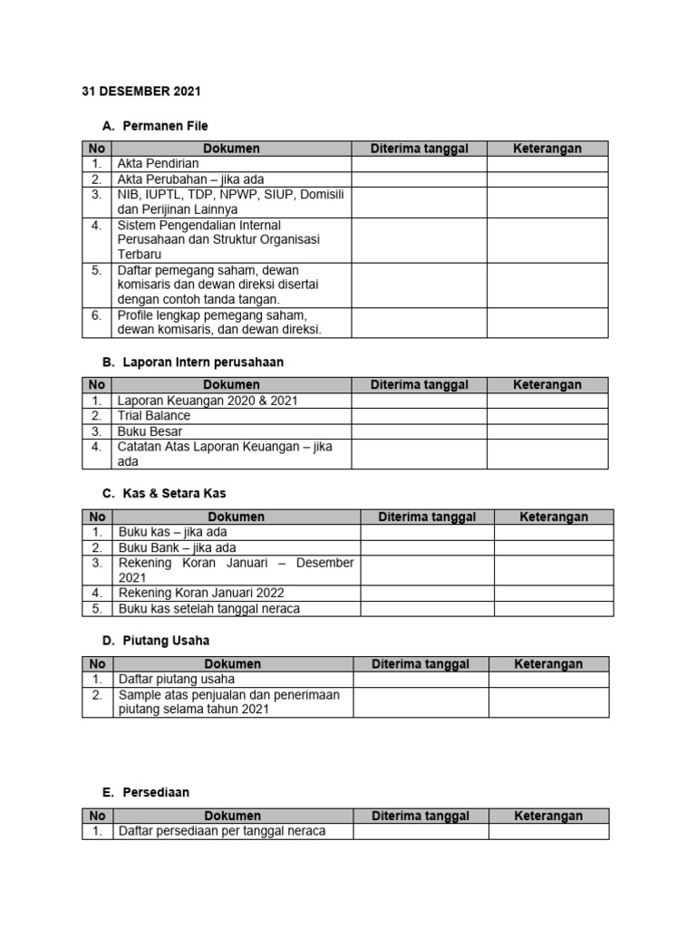 Contoh Permintaan Data | PDF