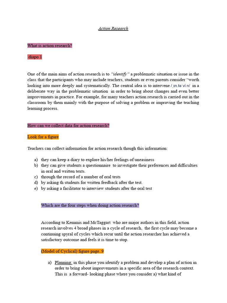 Final Exam Escrita IV - Oral - 28-02 | PDF | Action Research | Methodology