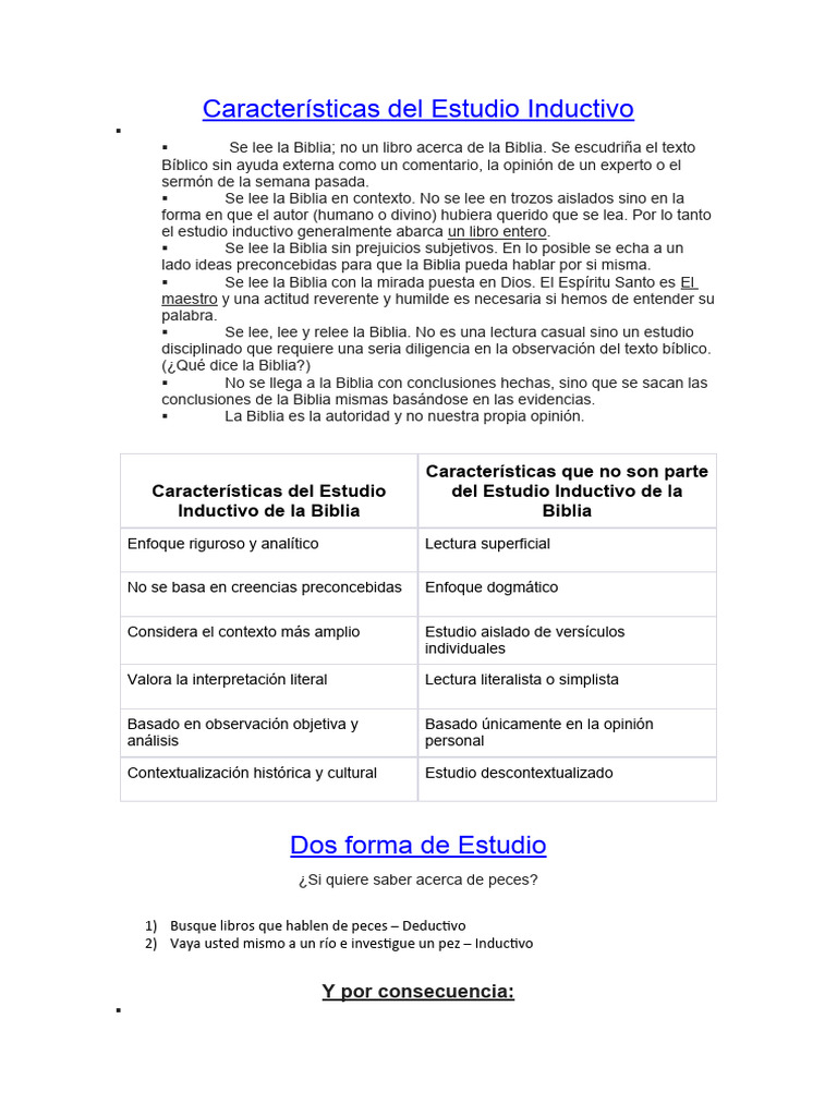 00 Características Del Estudio Inductivo | PDF | Razonamiento inductivo ...