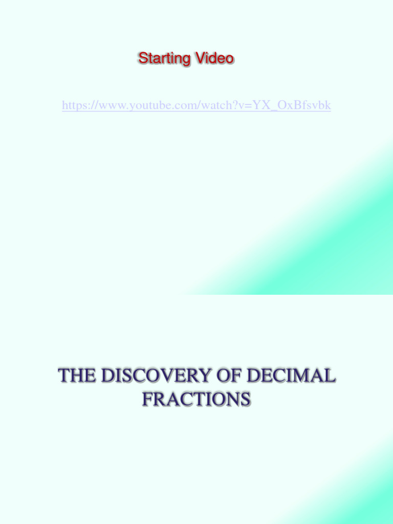 History of Decimal Fractions | PDF