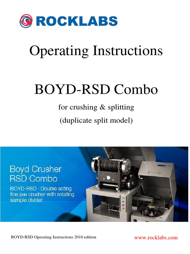 Manual Quebradora Rock Labs | PDF | Bearing (Mechanical) | Safety