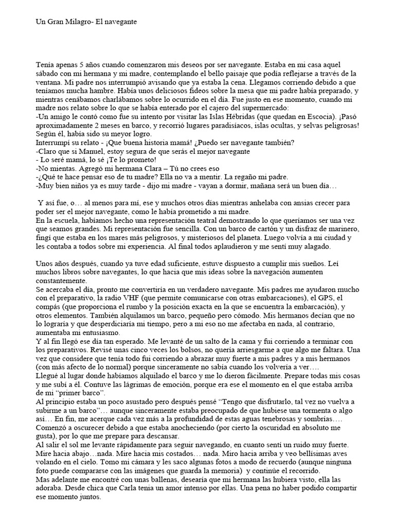 Sueños y Supervivencia en el Océano | PDF