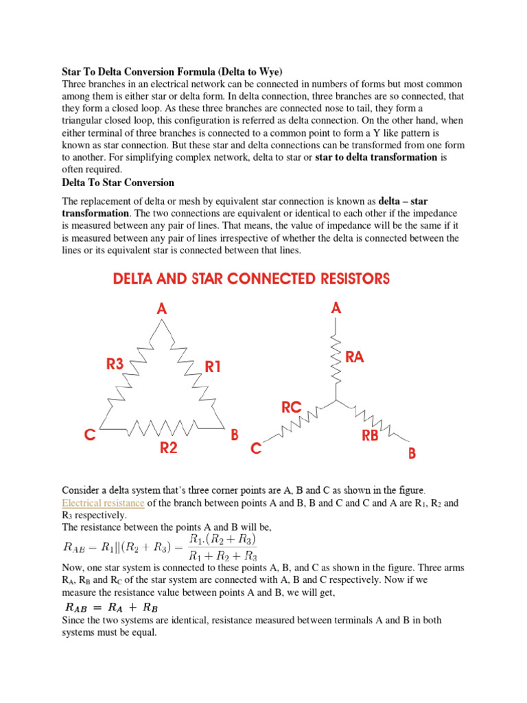 NA Unit-III (A) Star-Delta Transfermation | PDF | Electronic Engineering | Mathematics