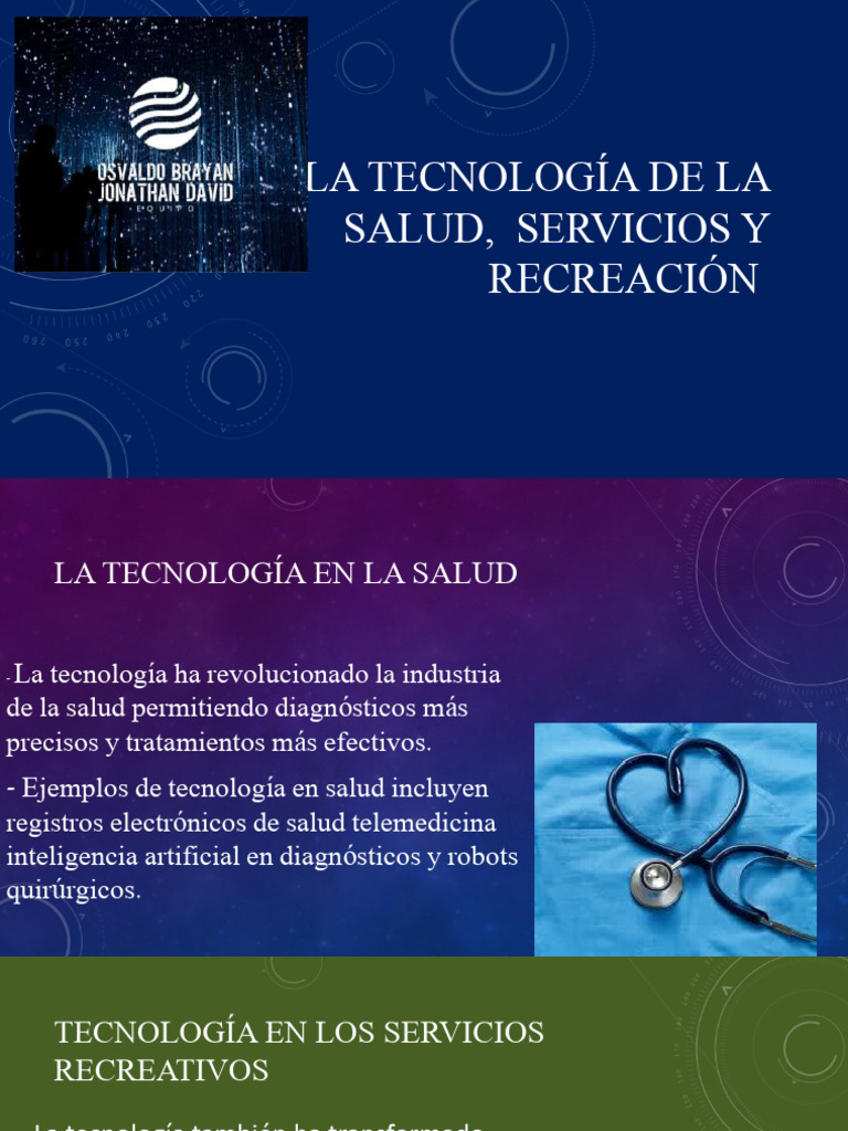 Tecnología en Salud y Recreación | PDF