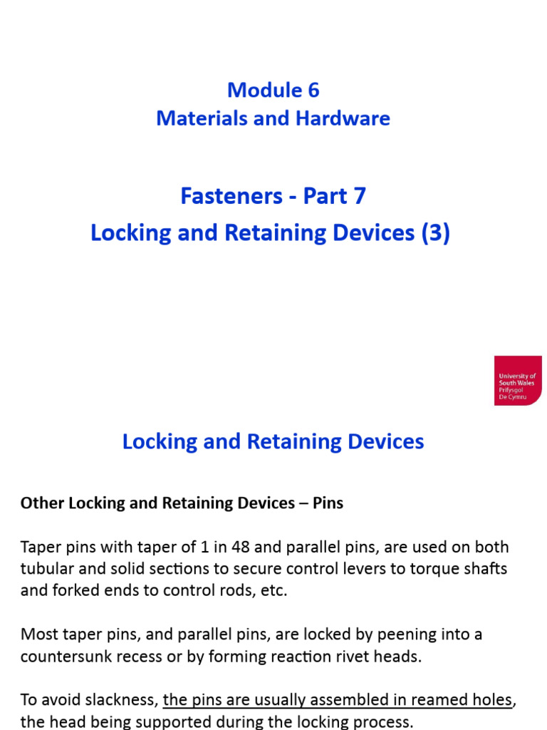 Module 6-5 Fasteners Pt7 (3) Presentation | PDF | Rivet | Manufactured ...